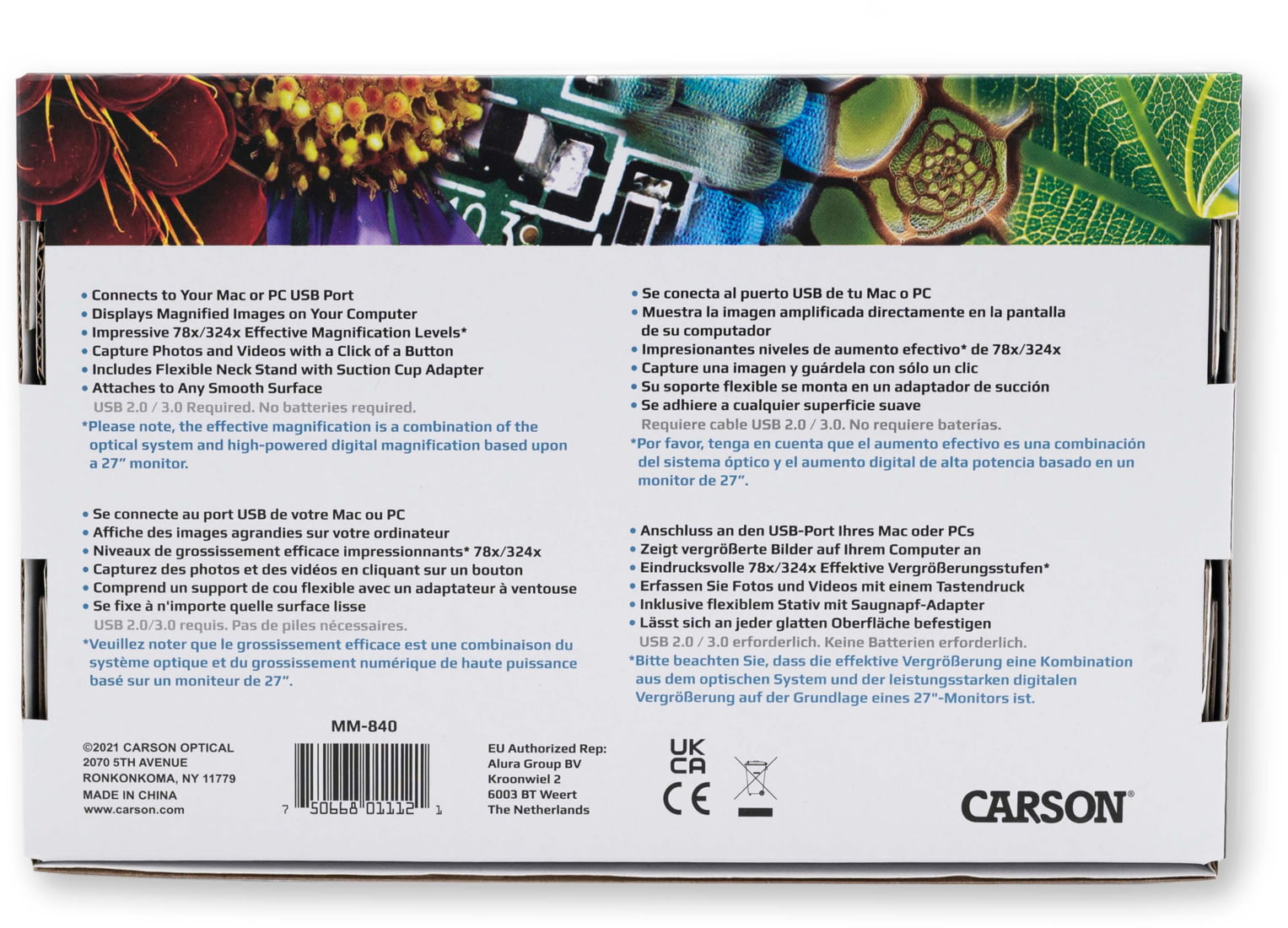 Carson 75/x300x eFlex Digital Microscope FREE S&H MM-840. Carson ...