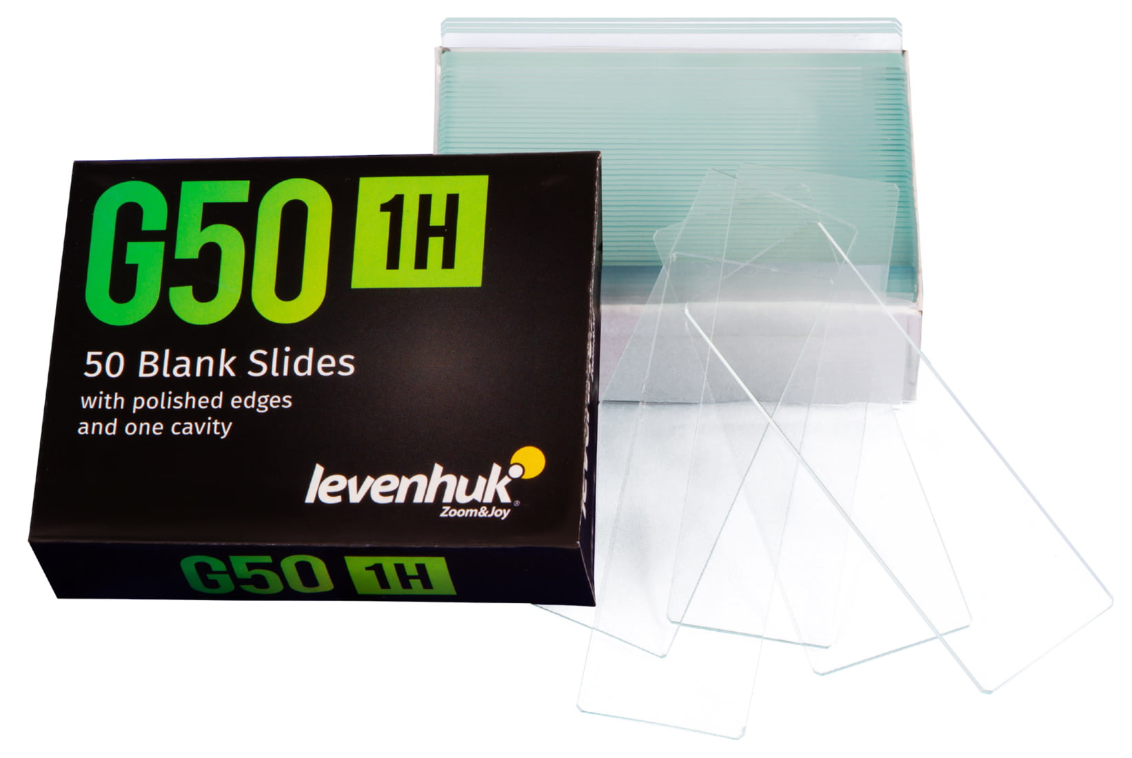 Levenhuk G50 1H Single Cavity Blank Slides, 50 pcs 73808. Levenhuk ...