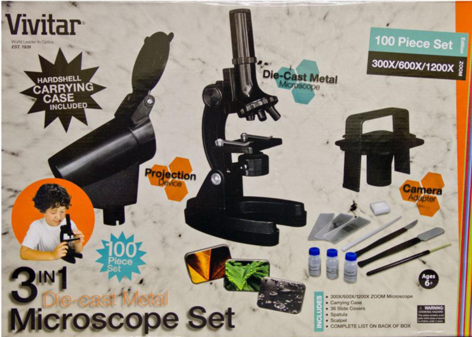Vivitar 3-in-1 Microscope Set VIV-MIC-4. Vivitar Compound Microscopes.